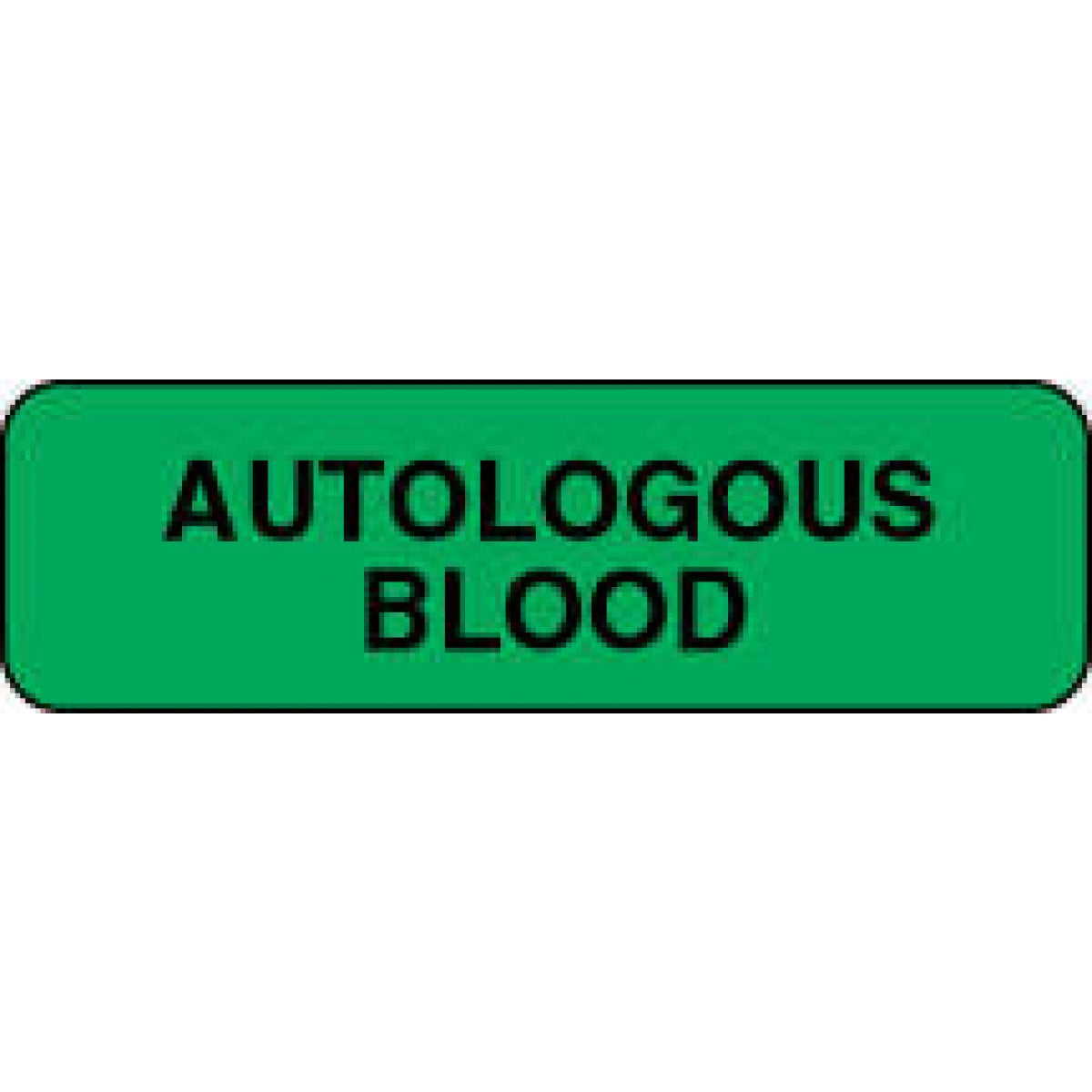 Lab Communication Label (Paper, Permanent) Autologous Blood 1 1/4" X 3 ...