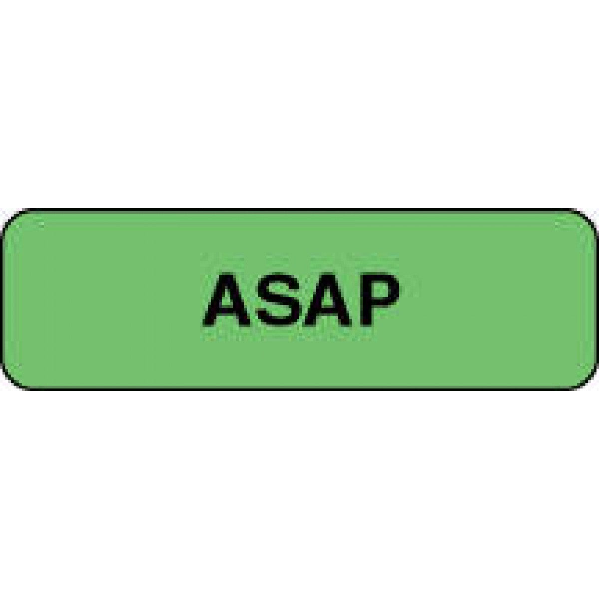 Lab Communication Label (Paper, Permanent) Asap 1 1/4" X 3/8" Fluoresc ...