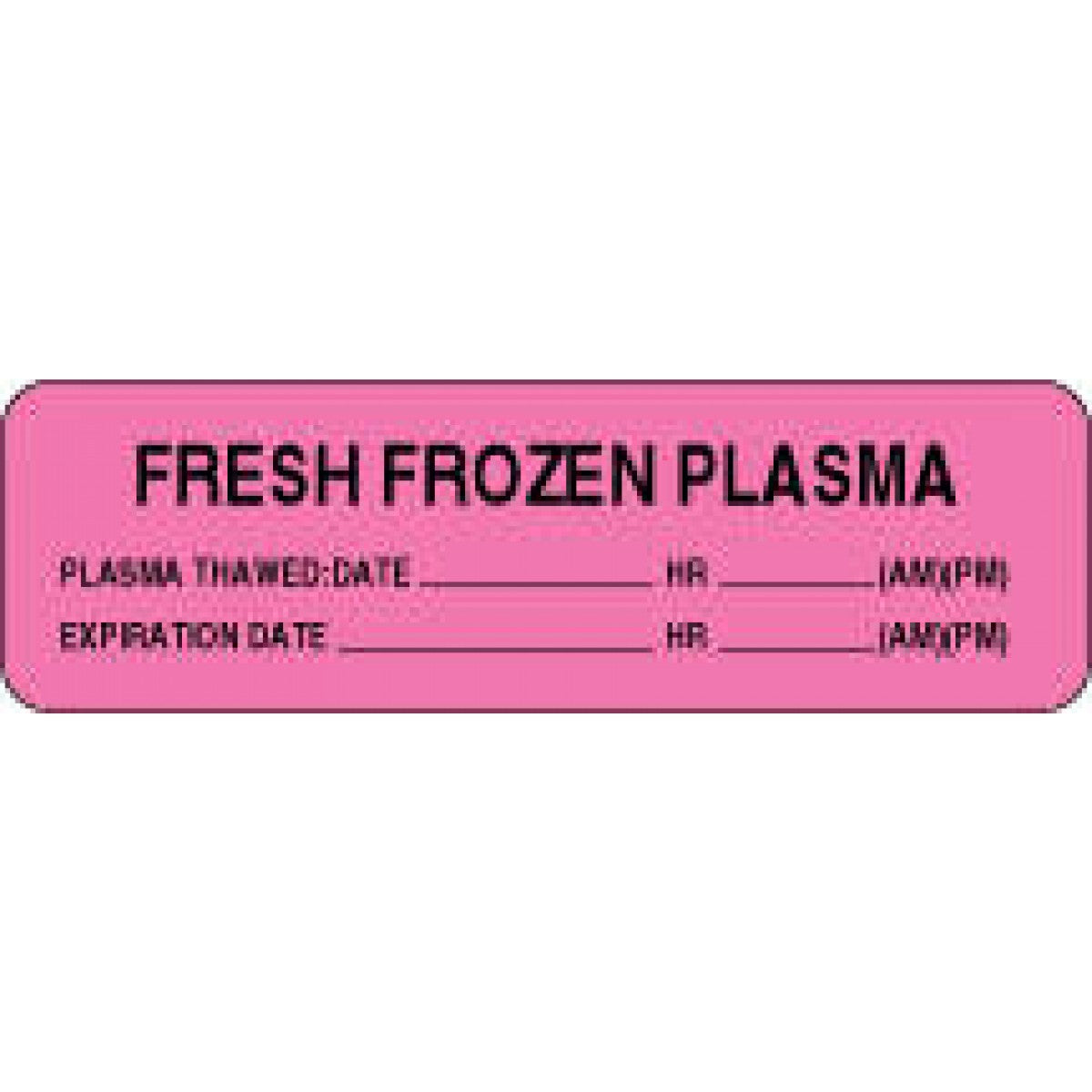 Lab Communication Label (Paper, Permanent) Fresh Frozen Plasma 2 7/8 ...