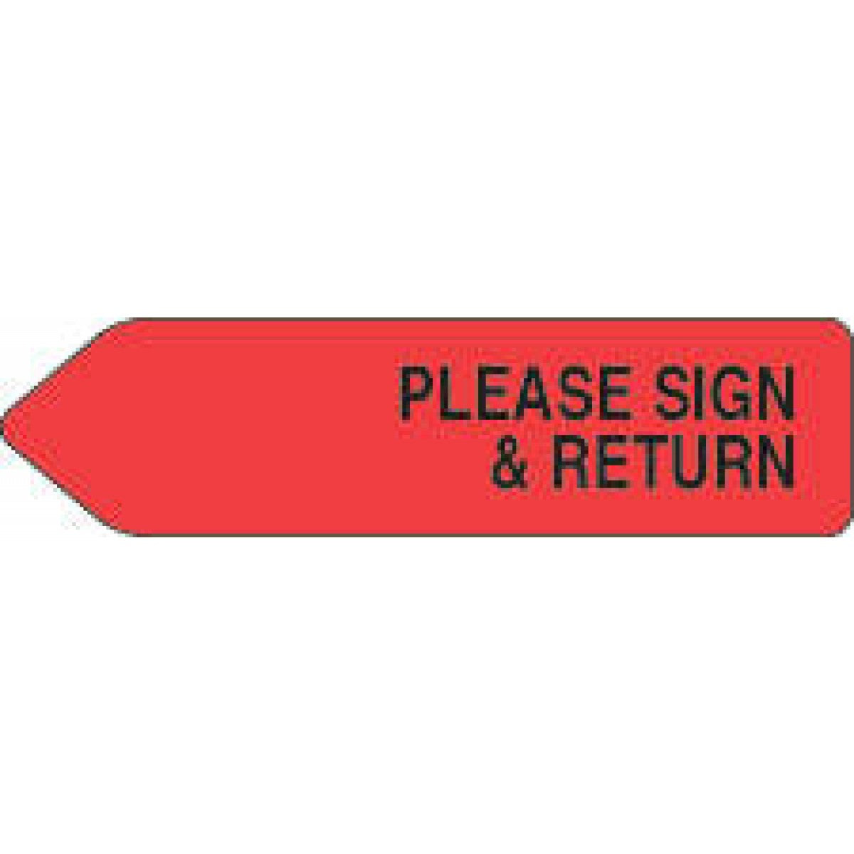 Redi-Tag Flags & Tags Arrow "Please Sign And Return" Red Removable 1 7 ...