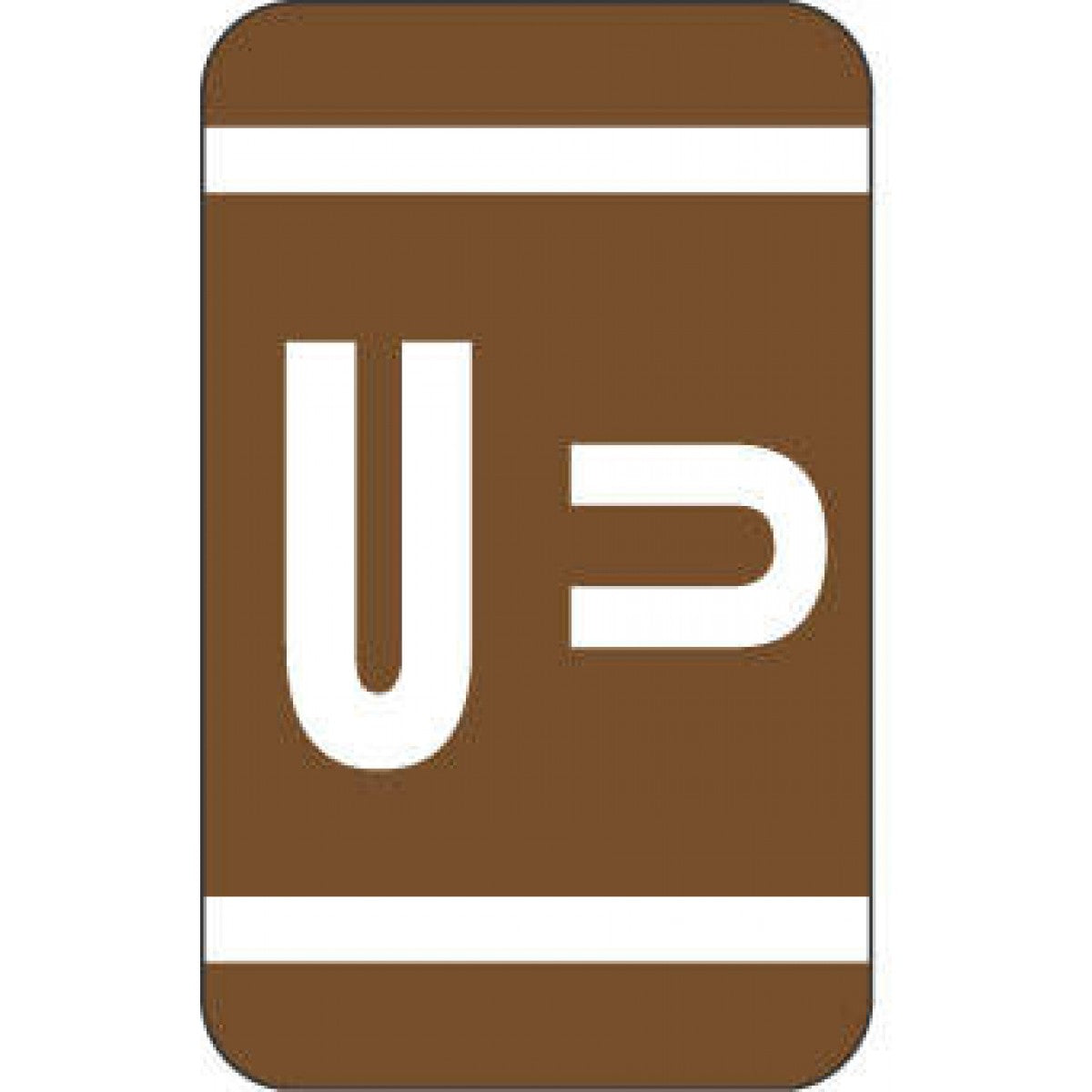 Smead Compatible Acc Color Code Label Alpha "U" 1" X 1 5/8" Brown Perm ...
