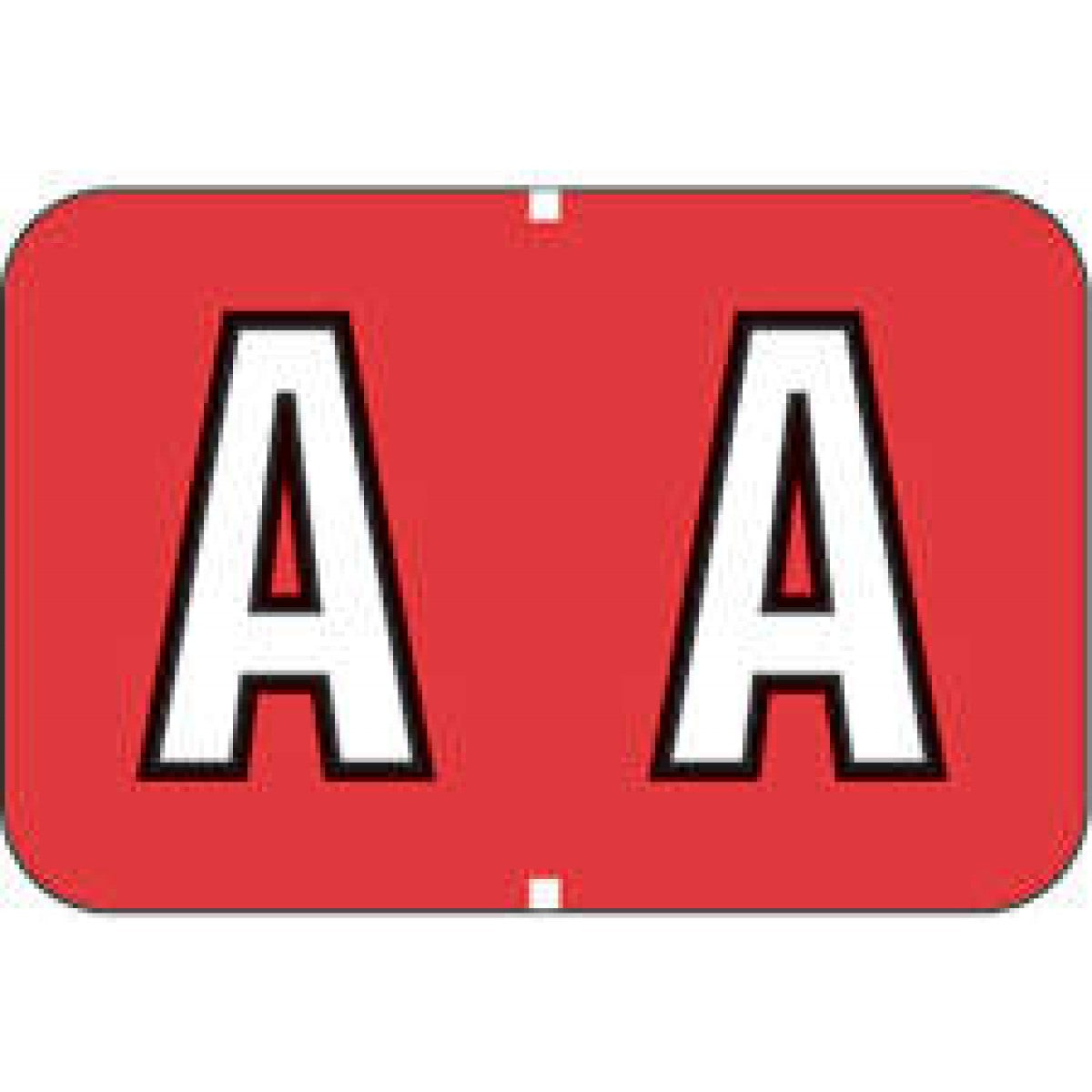 Barkley Compatible Abkm Color Code Label Alpha "A" 1 1/2" X 1" Red Per ...