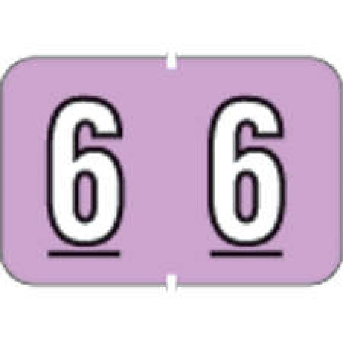 Barkley Compatible Nbkm Color Code Label Numeric "6" 1 1/2" X 1" Laven ...