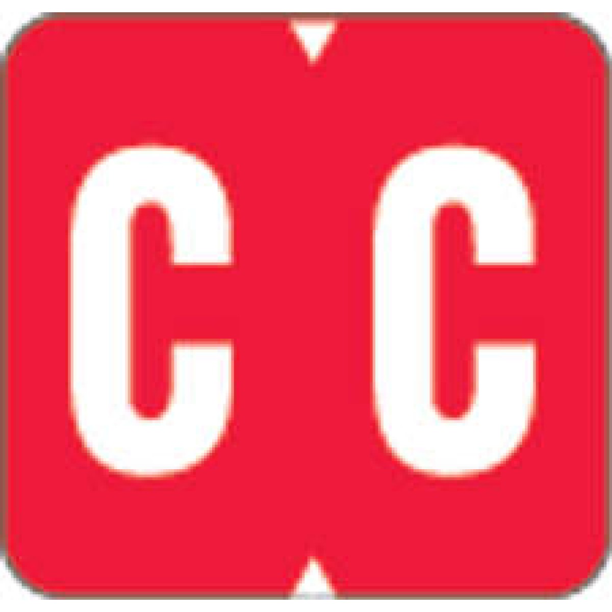 Vre Compatible 8850 Color Code Label Alpha "C" 1 1/4" X 1 1/4" Red Per ...