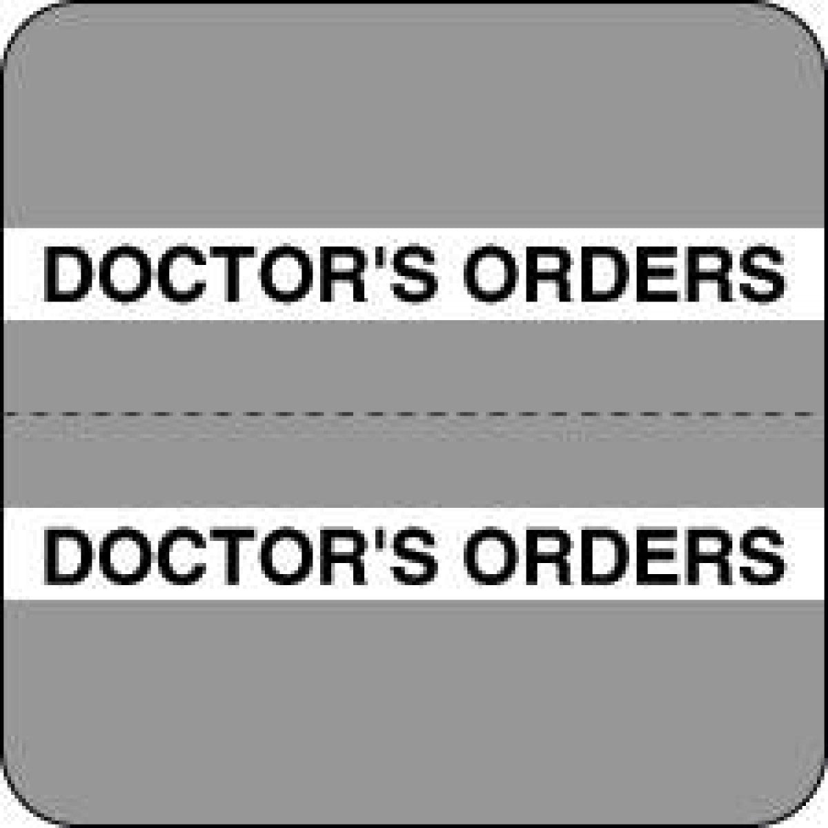 Chart Tab Paper Doctors Orders 1 1/2" X 1 1/2" Gray 100 Per Roll ...