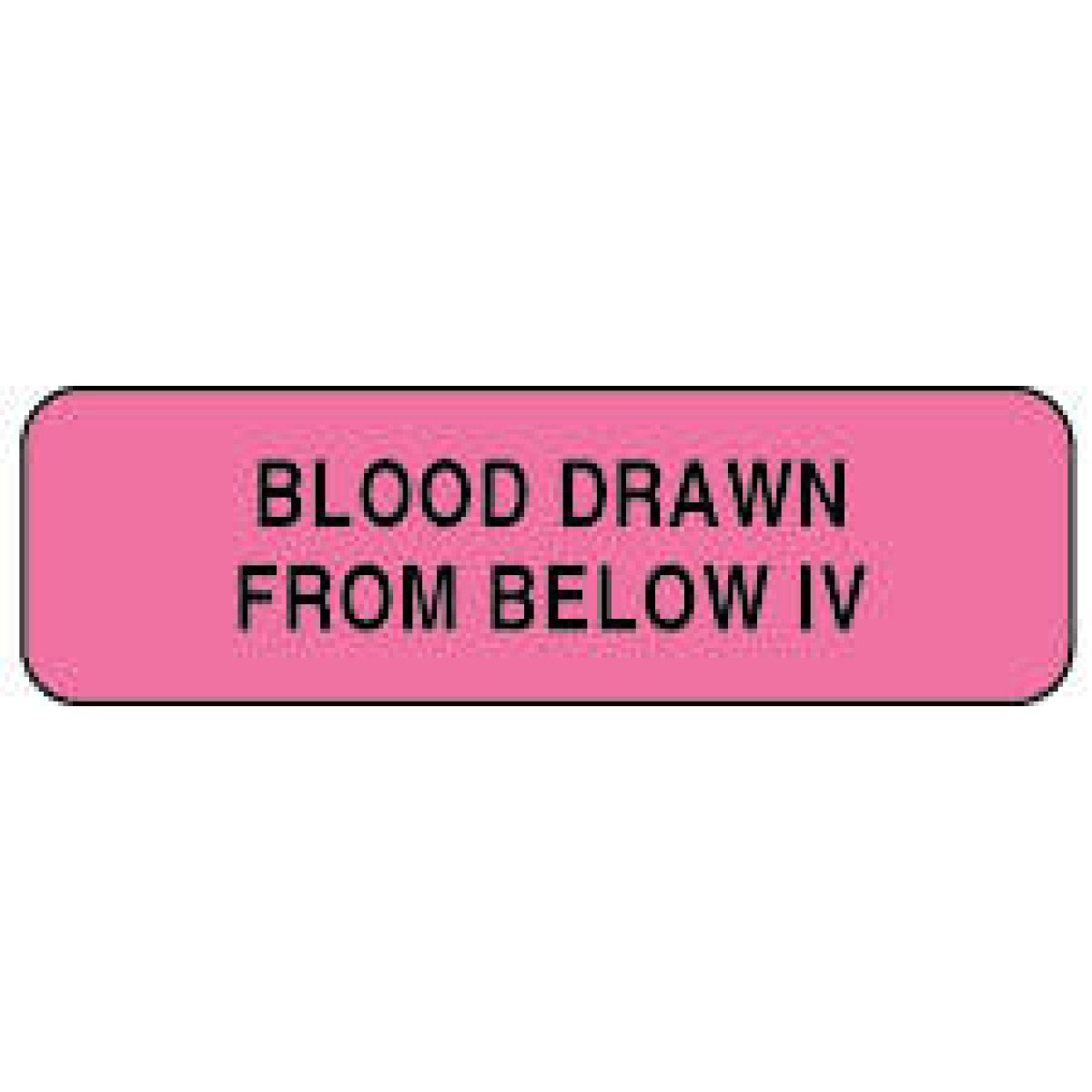 Lab Communication Label (Paper, Permanent) Blood Drawn From 1 1/4" X 3 ...