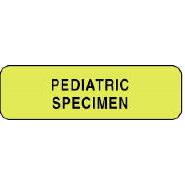 Lab Communication Label (Paper, Permanent) Pediatric Specimen 1 1/4" X ...
