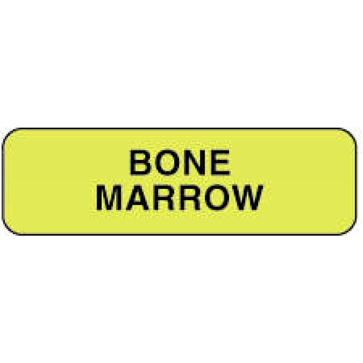 Lab Communication Label (Paper, Permanent) Bone Marrow 1 1/4" X 3/8" F ...