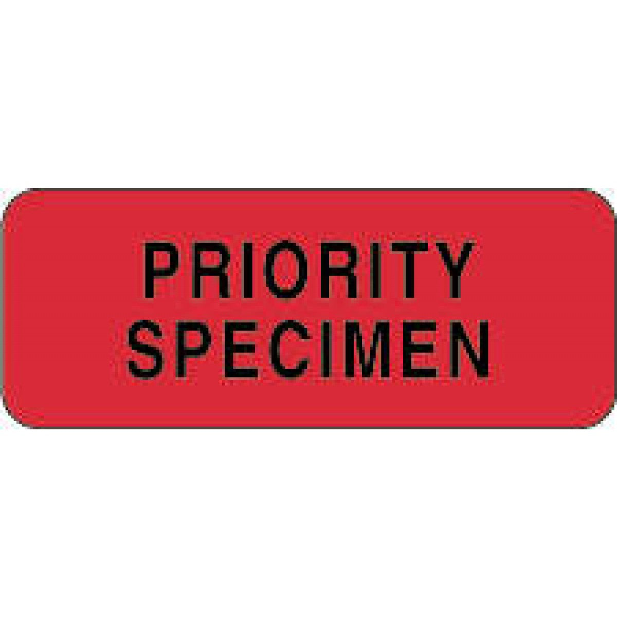 Lab Communication Label (Paper, Permanent) Priority Specimen 2 1/4" X ...