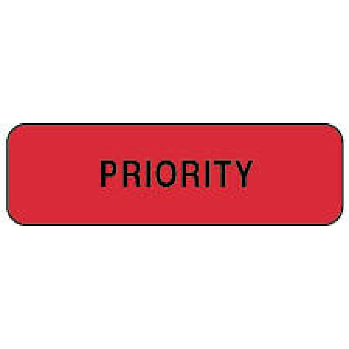 Lab Communication Label (Paper, Permanent) Priority 1 1/4" X 3/8" Fluo ...