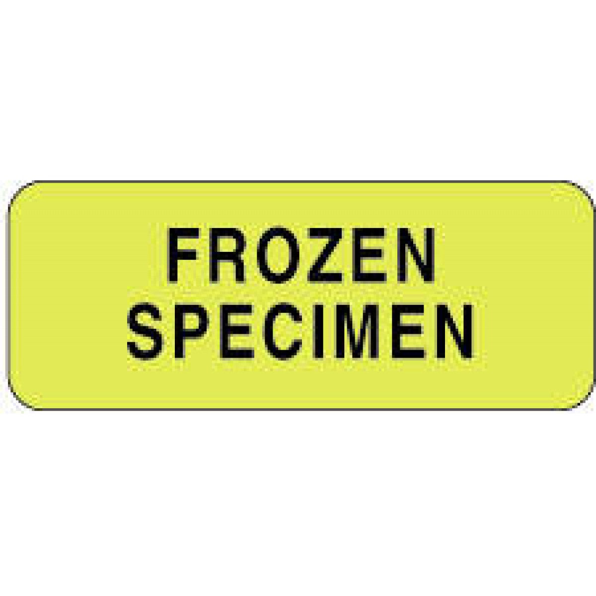 Lab Communication Label (Paper, Permanent) Frozen Specimen 2 1/4" X 7 ...