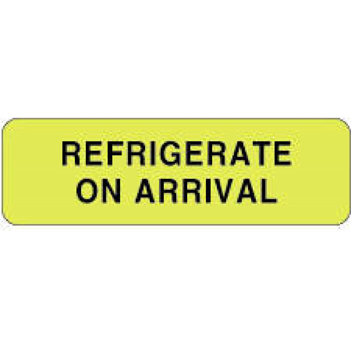 Lab Communication Label (Paper, Permanent) Refrigerate On 2 7/8" X 7/8 ...