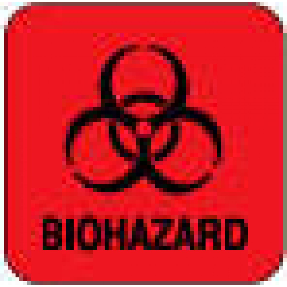 Hazard Label (Paper, Permanent) Biohazard 1" X 1 Fluorescent Red - 100 ...