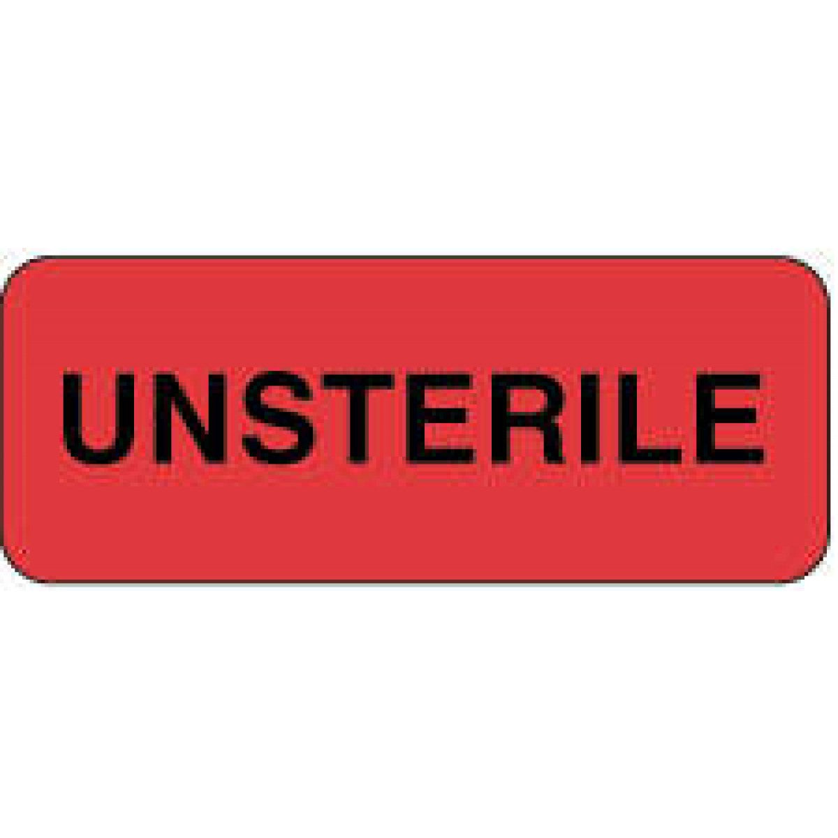Label Paper Removable Unsterile 2 1/4" X 7/8" Fl. Red 1000 Per Roll ...