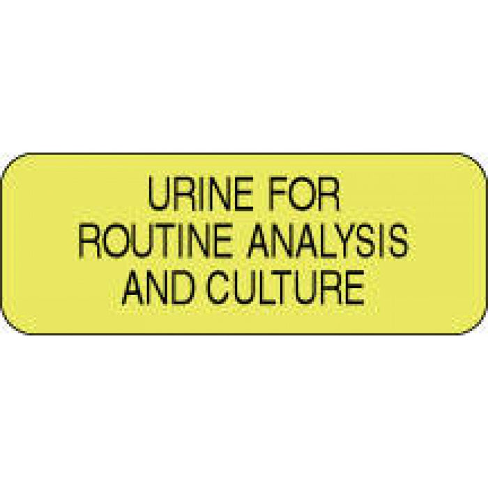 Lab Communication Label (Paper, Permanent) Urine For Routine 2" X 3/4 ...
