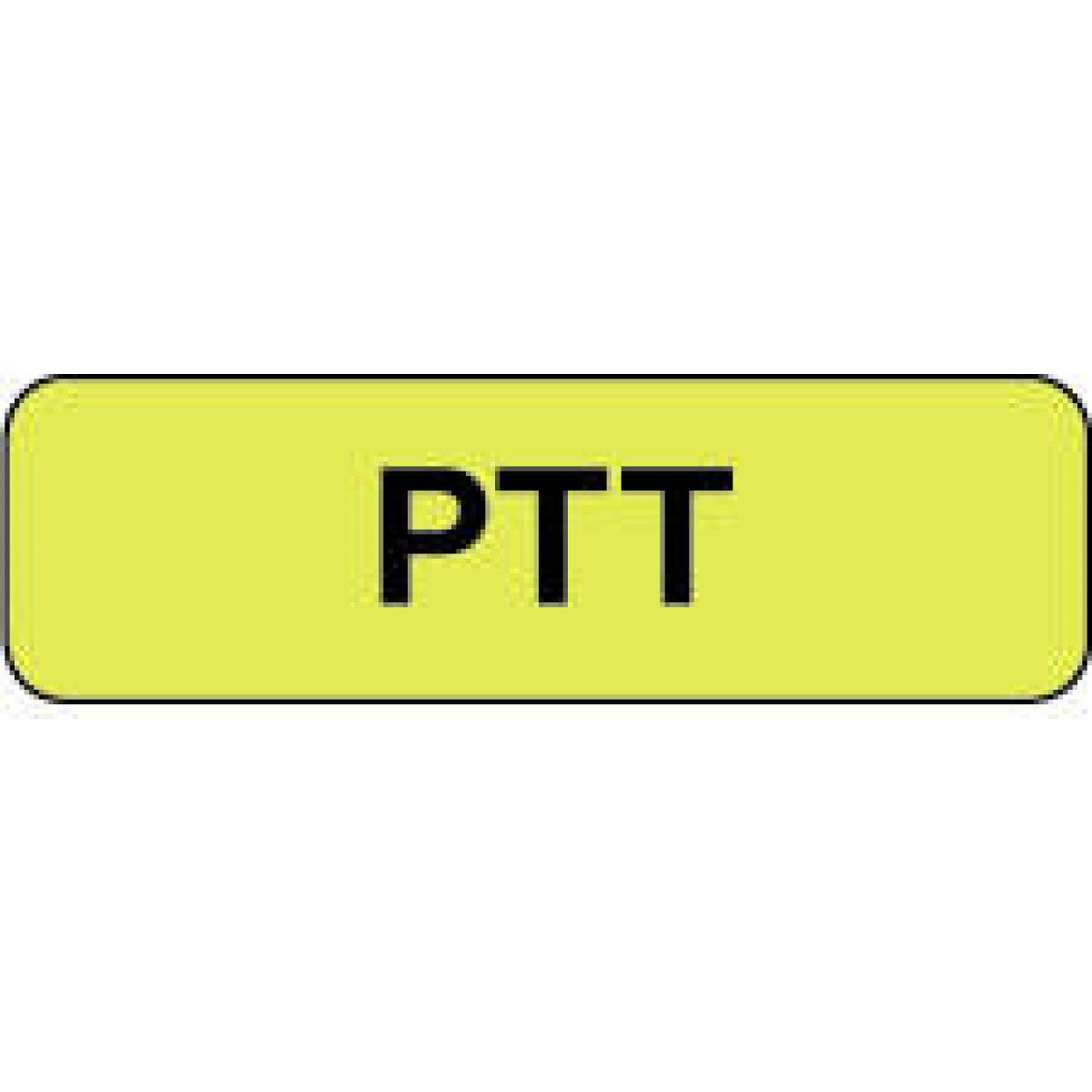 Lab Communication Label (Paper, Permanent) Ptt 1 1/4" X 3/8" Fluoresce ...