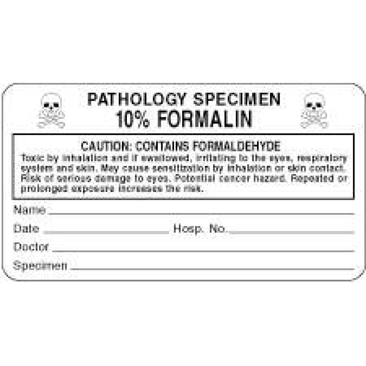 Lab Communication Label (Paper, Permanent) Pathology Specimen 3" X 1 5 ...