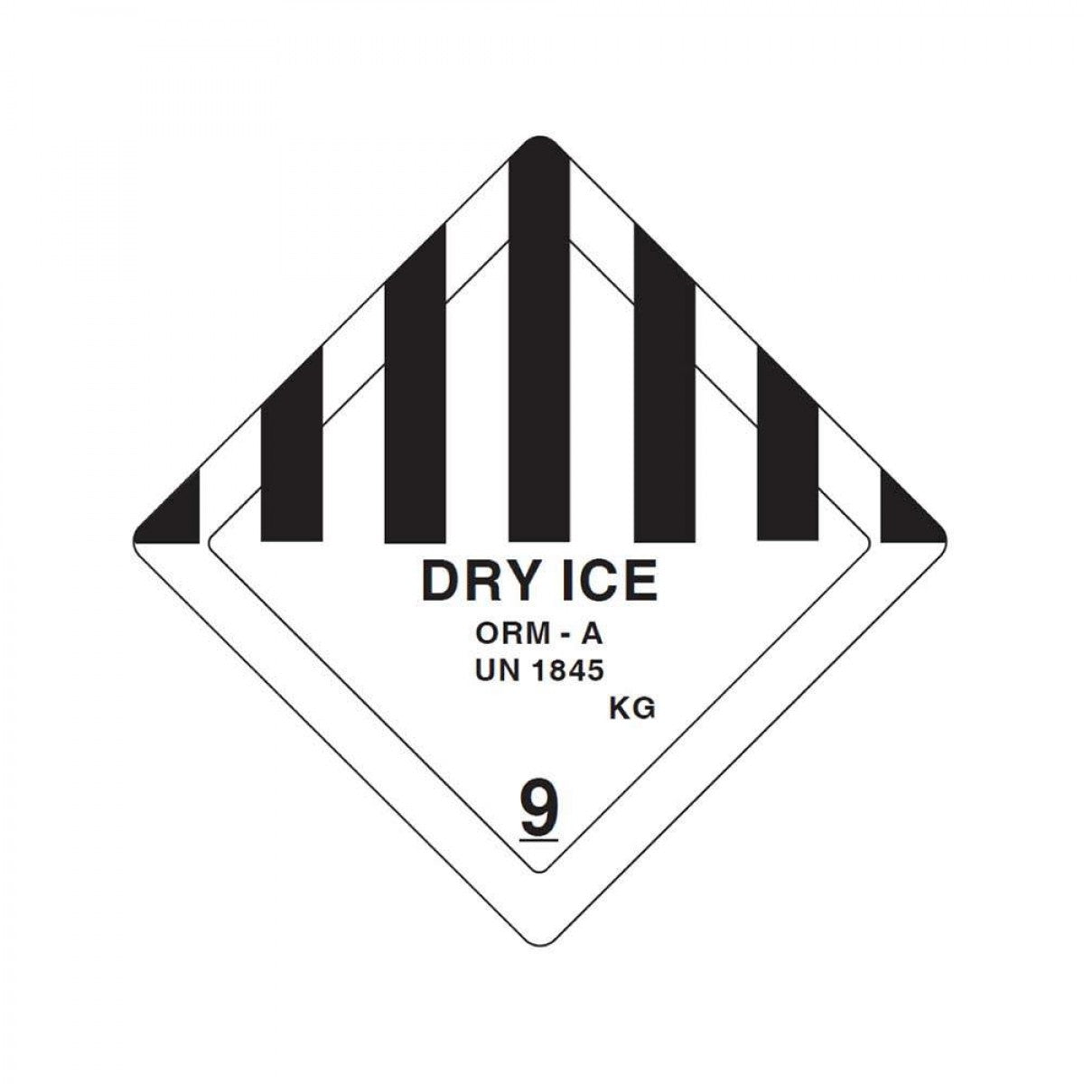 Label Paper Permanent Dry Ice Orm - A 3" Core 4" X 4 White And Black 2 ...