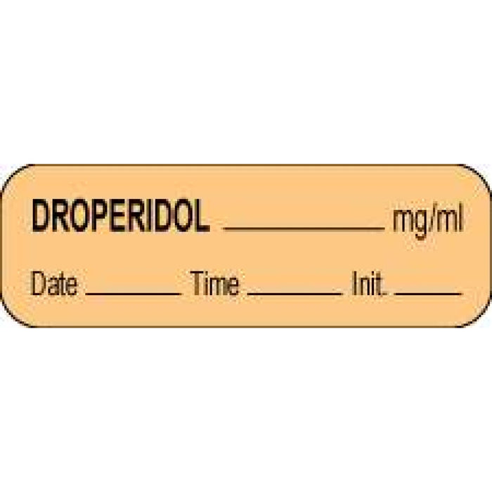 Anesthesia Label With Date, Time & Initial (Paper, Permanent) Droperid ...