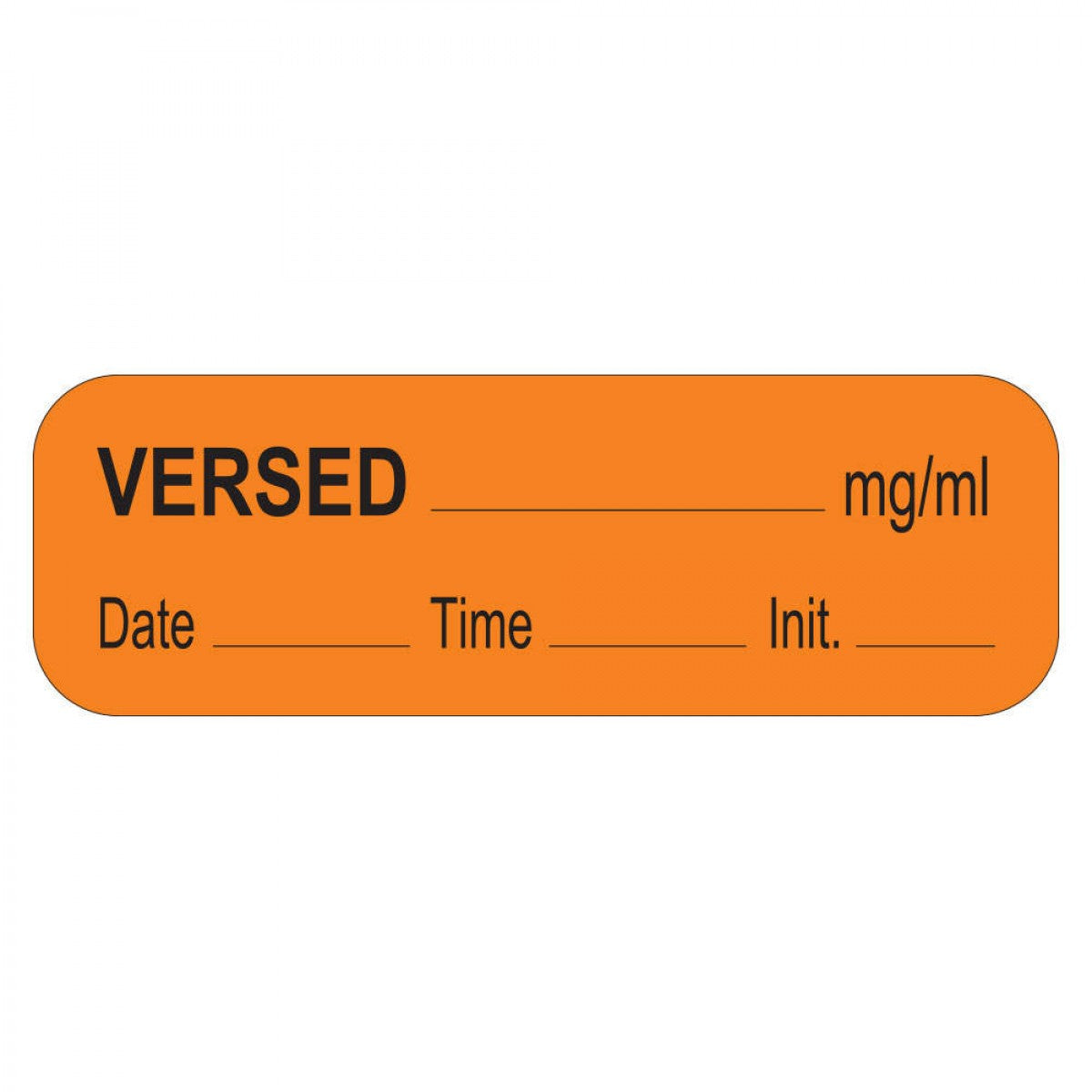 Anesthesia Label With Date, Time & Initial (Paper, Permanent) Versed M ...