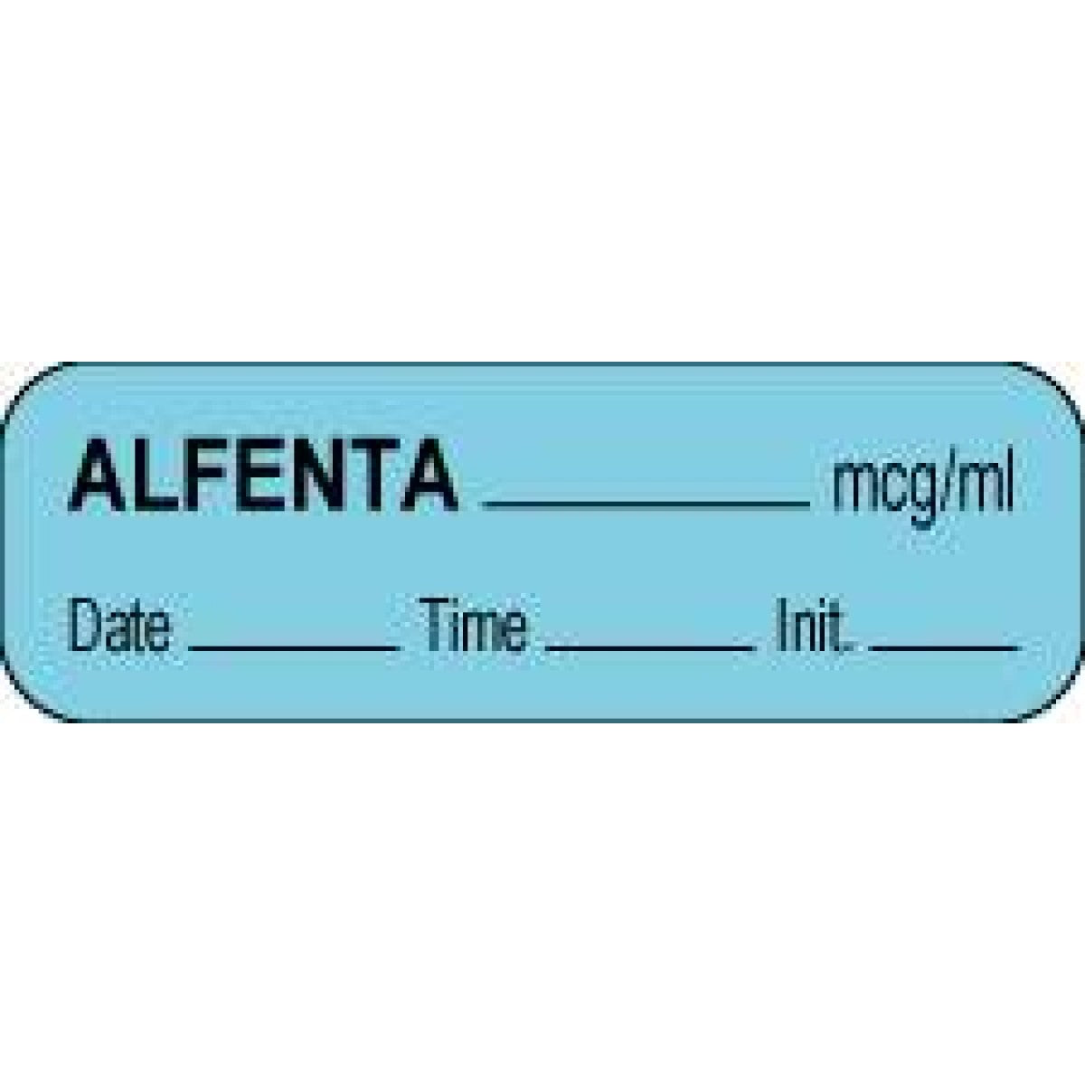 Anesthesia Label With Date, Time & Initial (Paper, Permanent) Alfenta ...