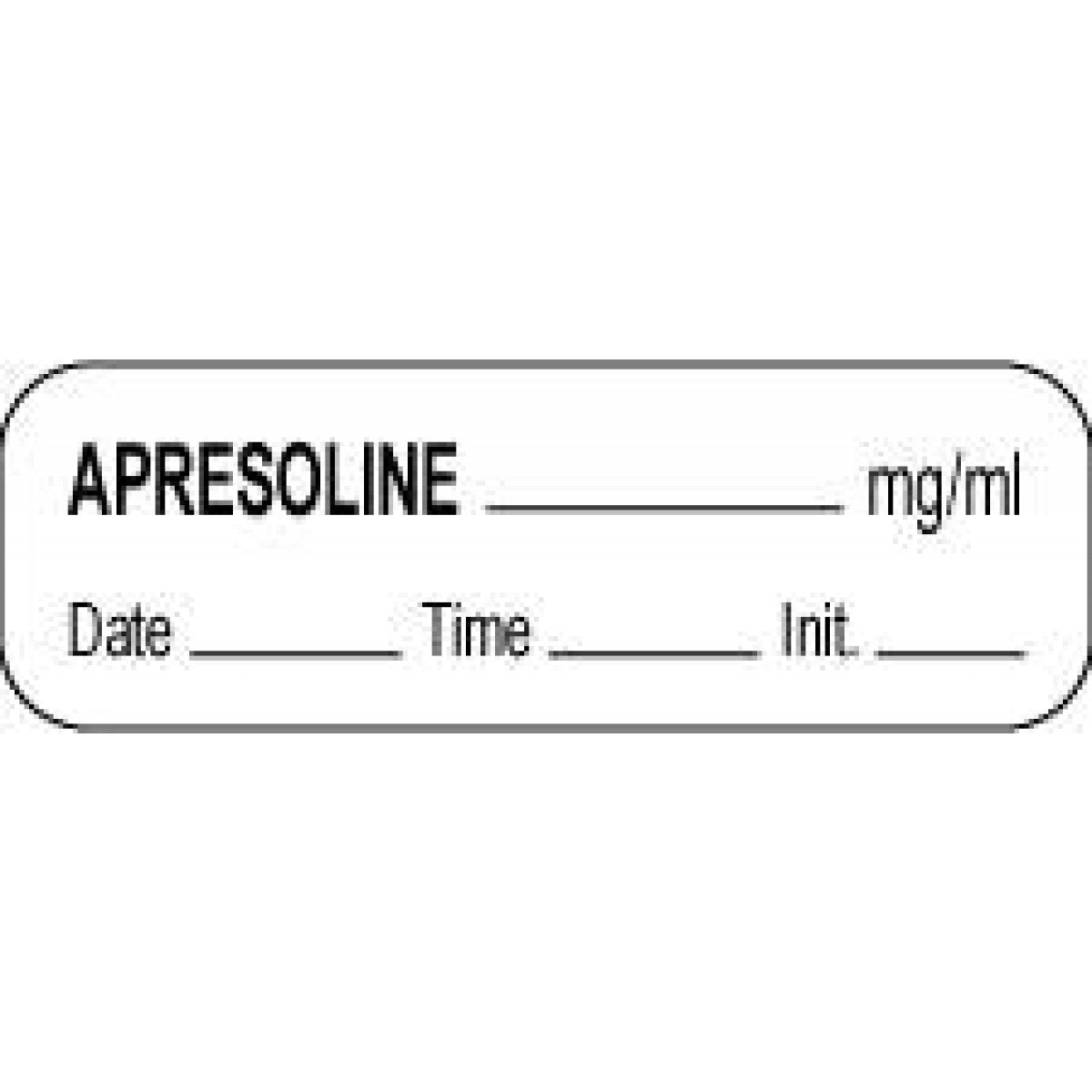 Anesthesia Label With Date, Time & Initial (Paper, Permanent) Apresoli ...