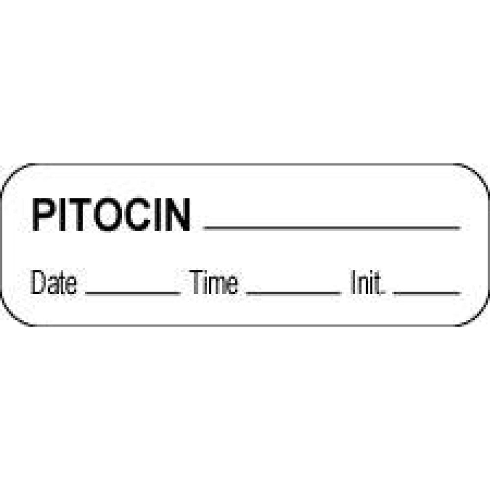 Anesthesia Label With Date, Time & Initial (Paper, Permanent) Pitocin ...