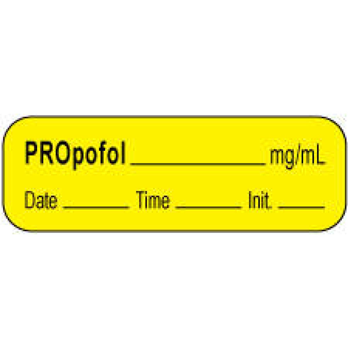 Anesthesia Label With Date, Time & Initial | Tall-Man Lettering (Paper ...