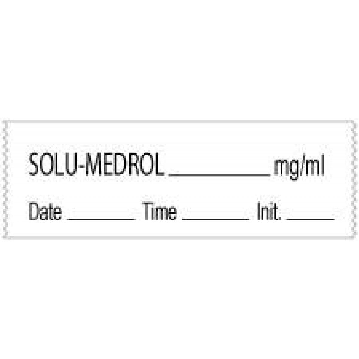 Anesthesia Tape With Date, Time & Initial (Removable) Solu-Medrol Mg/M ...