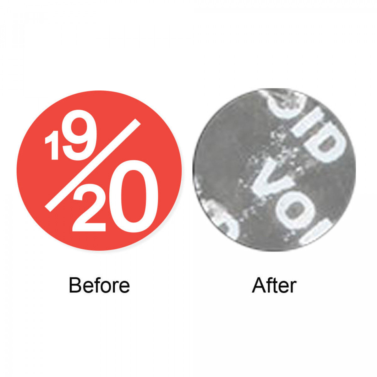 2019-2020 Flu Label "19/20", 3/8" Circle, Synthetic, Red 50 Per Sheet ...