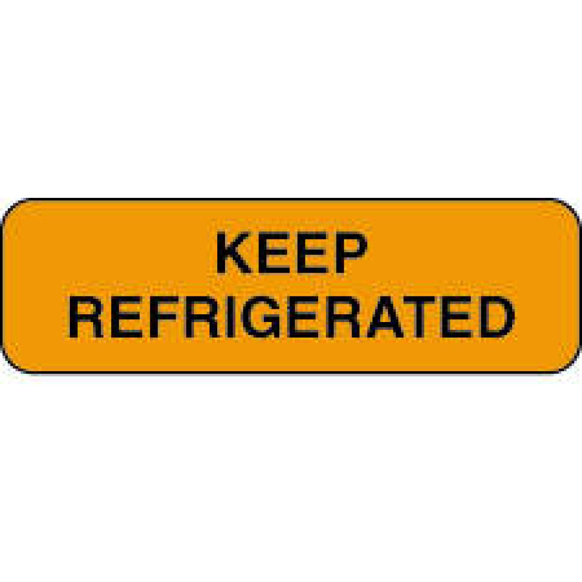 Lab Communication Label (Paper, Permanent) Keep Refrigerated 1 1/4" X ...