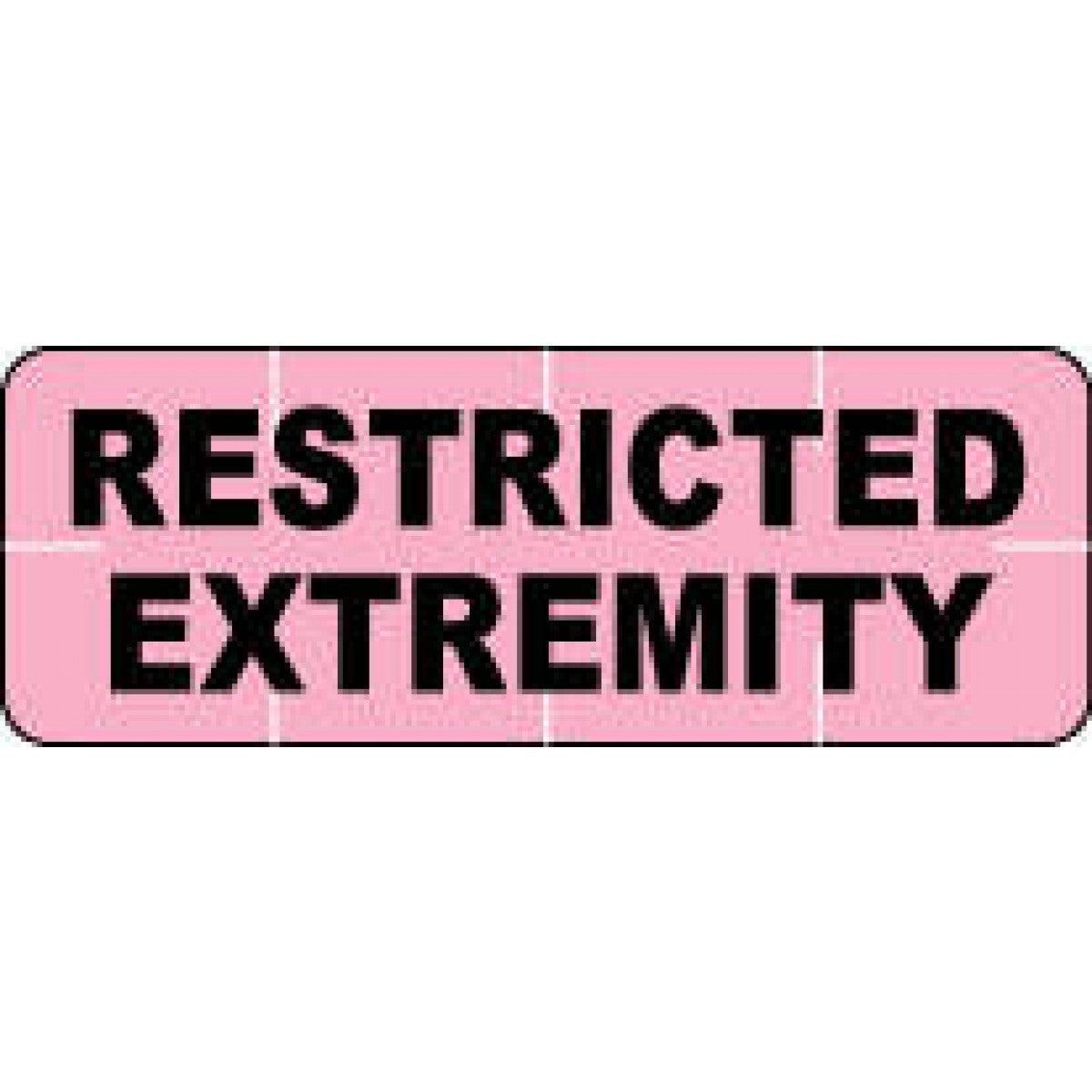 Alert Bands Label Poly "Restricted Extremity" Pre-Printed, State Stand ...