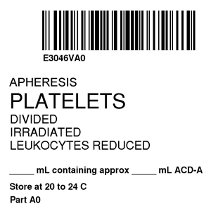 Isbt 128 Label (Synthetic, Permanent) "Apheresis Platelets'' 2" X 2" W ...