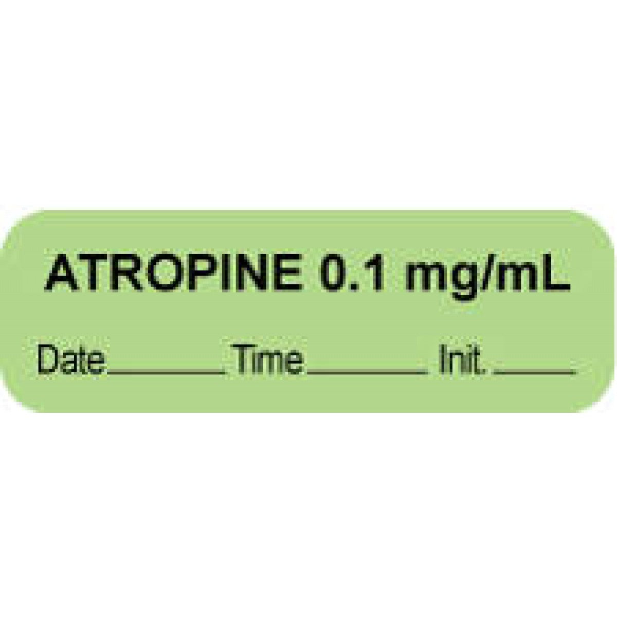 Anesthesia Label With Date, Time & Initial (Paper, Permanent) "Atropin ...