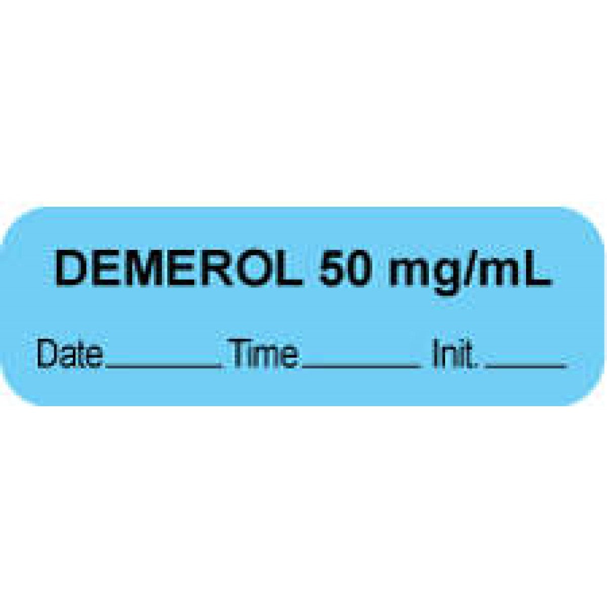 Anesthesia Label With Date, Time & Initial (Paper, Permanent) "Demerol ...