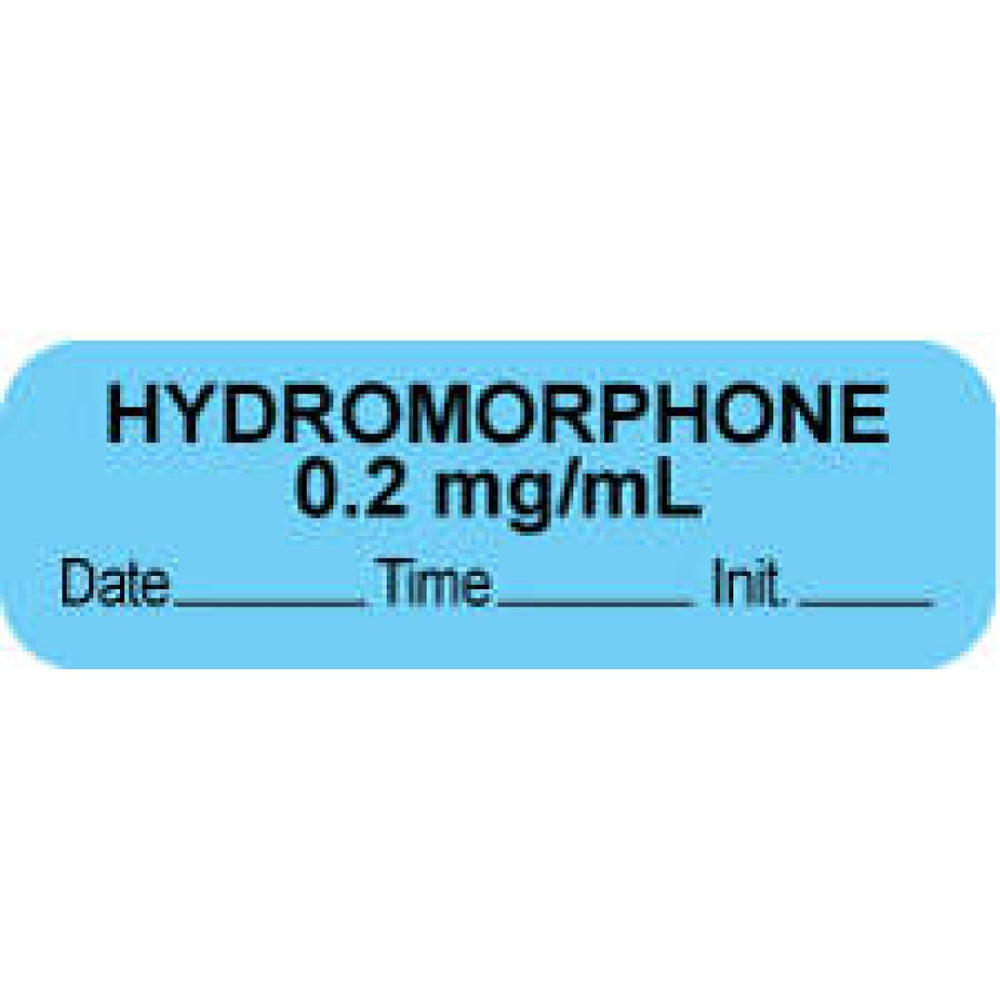 Anesthesia Label With Date, Time & Initial (Paper, Permanent) "Hydromo ...