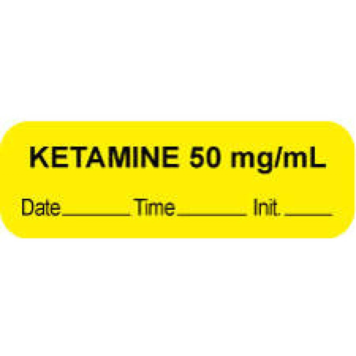 Anesthesia Label With Date, Time & Initial (Paper, Permanent) "Ketamin ...