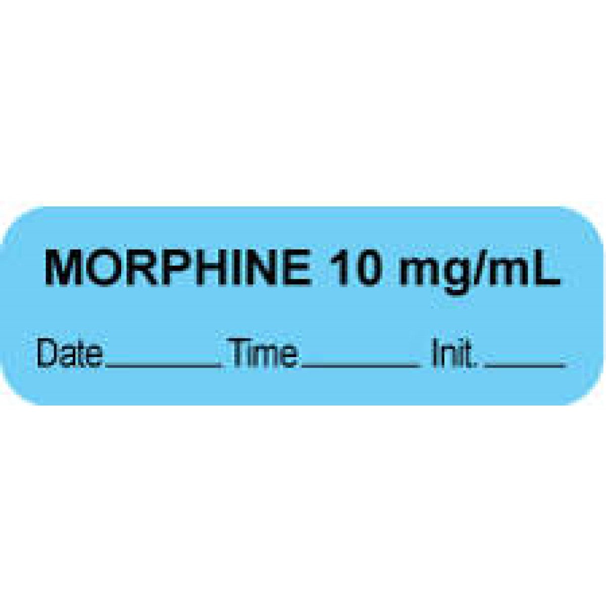 Anesthesia Label With Date, Time & Initial (Paper, Permanent) "Morphin ...