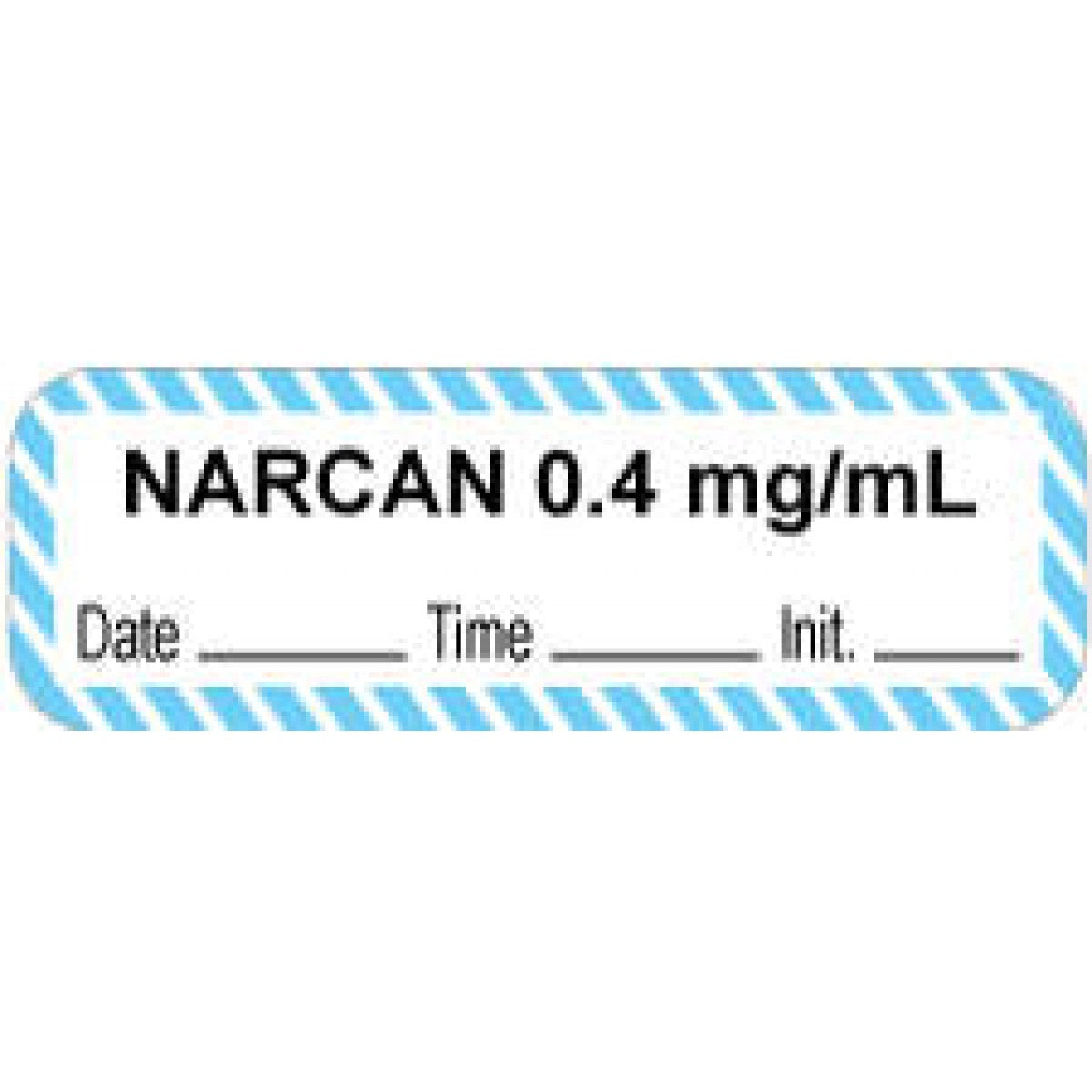 Anesthesia Label With Date, Time & Initial (Paper, Permanent) "Narcan ...