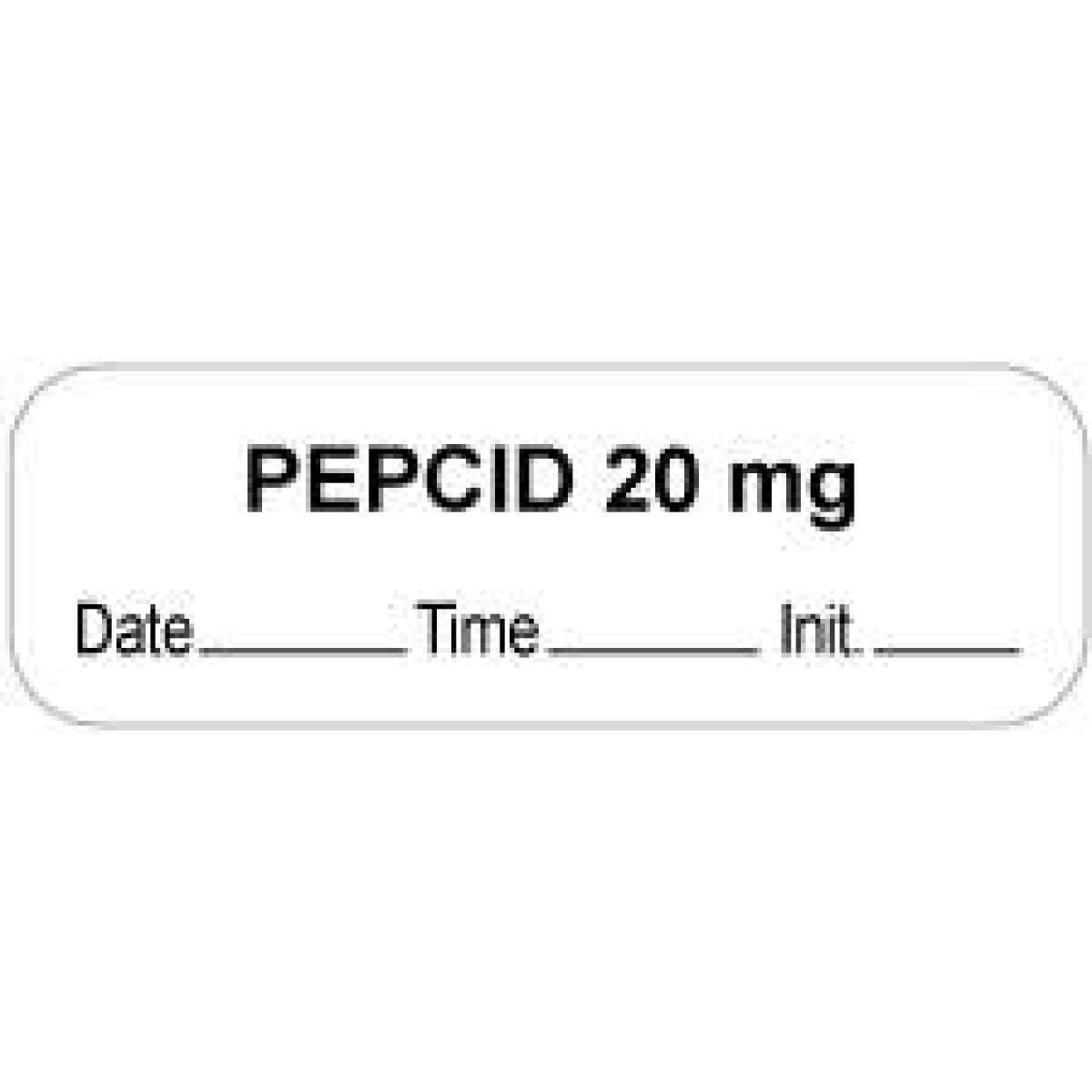Anesthesia Label With Date, Time & Initial (Paper, Permanent) "Pepcid ...