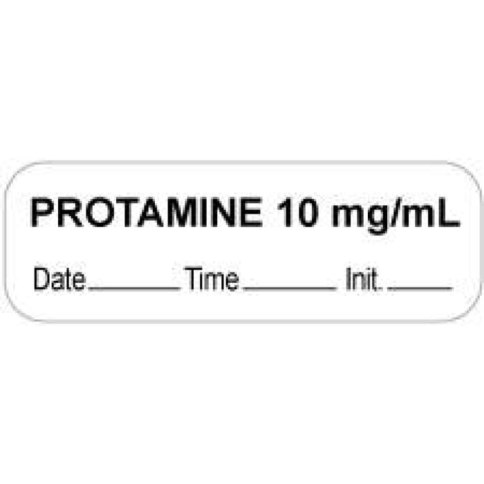 Anesthesia Label With Date, Time & Initial (Paper, Permanent) "Protami ...