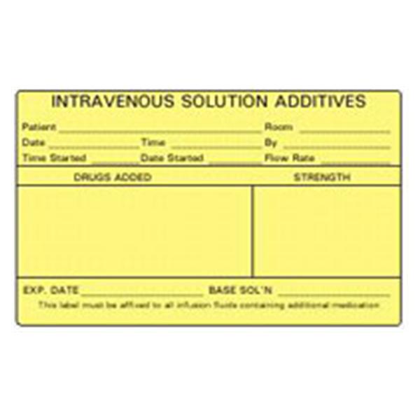 TimeMed a Div of PDC Label IV Solution Additives Yellow 1 ea — Grayline ...