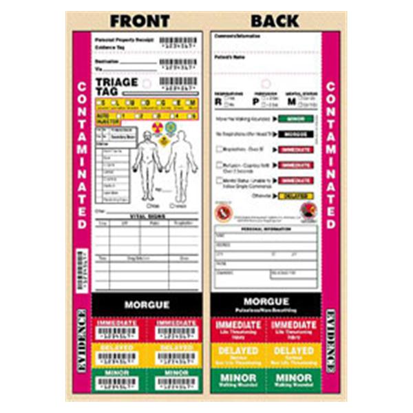 Firefighter's Bookstore Triage Tag DMS Medical All Risk Ea — Grayline ...