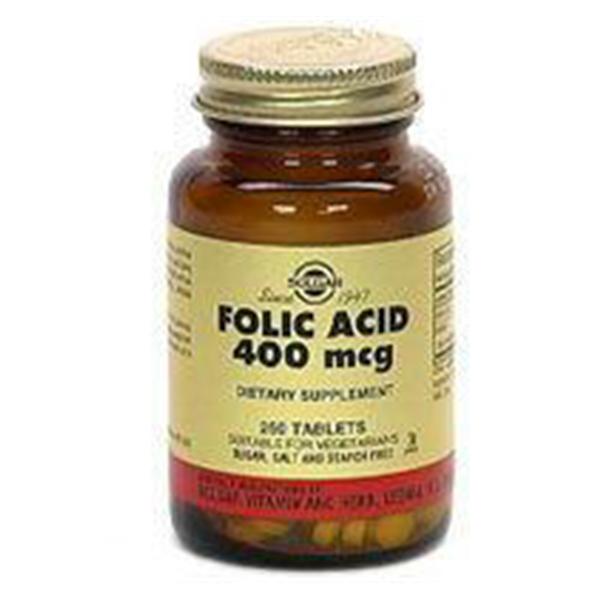 Solgar Vitamin & Herb Folic Acid Supplement Tablets 400mcg 250/Bt ...