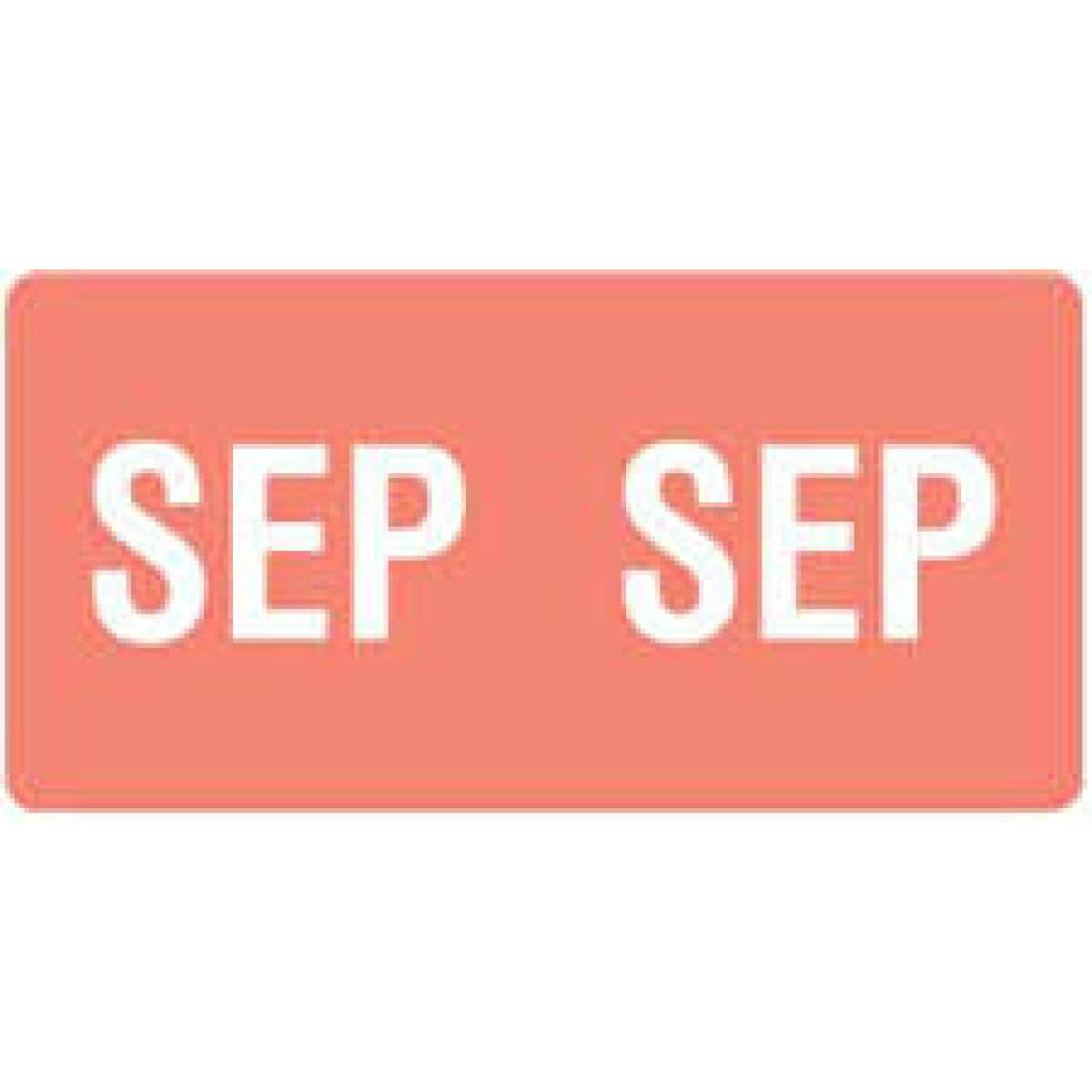 Smead Compatible Ets Color Code Label Month "Sep" 1" X 1/2" Pink Perma ...