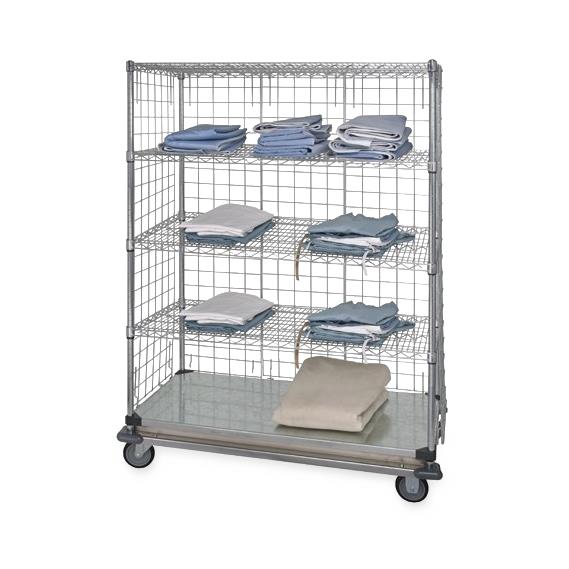 Quantum Storage 3-Sided Linen Carts - 3-Sided 24" x 36" x 70" Linen Ca ...