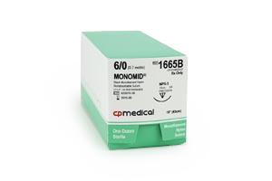 CP Medical Monomid Nylon Nonabsorbable Sterile Sutures - Black Monofil ...