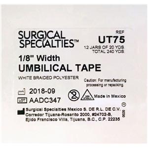 Surgical Specialties Umbilical Tape - TAPE, UMBILICAL, LOOK, 1/8", 20Y ...