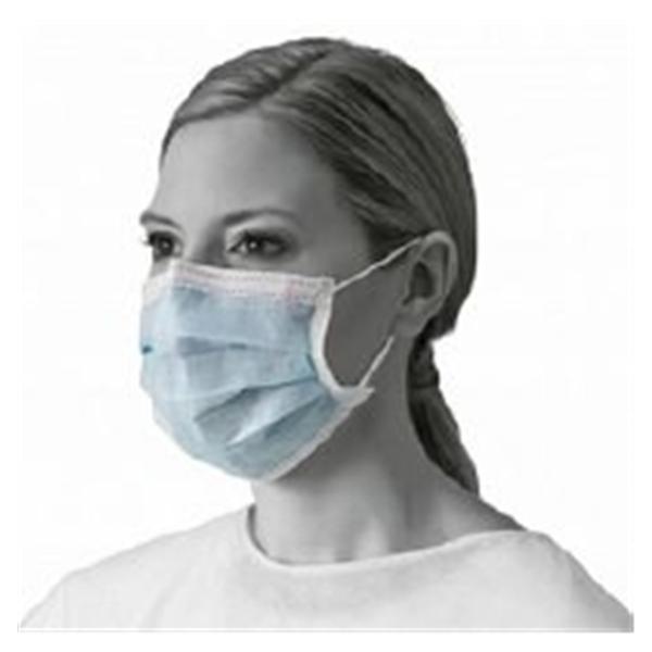 Medline Industries Mask Earloop Fluid Resistant Blue 50 Per Box ...