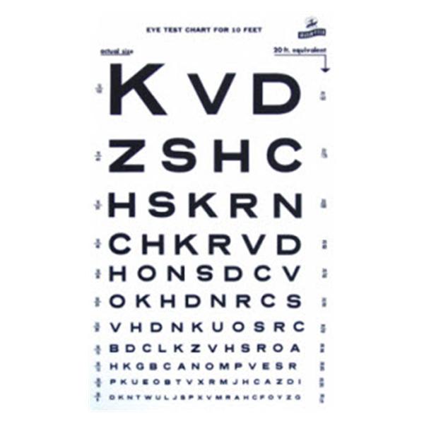 Graham-Field/Everest &Jennings Chart Vision Testing 10' Testing Distan ...